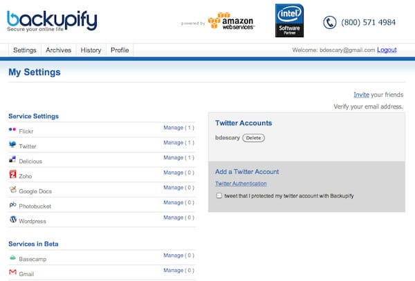 Backupify: sauvegardez gratuitement votre vie numérique