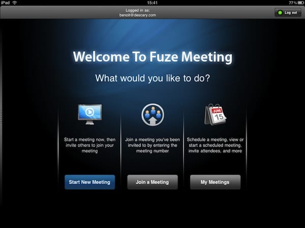 Fuze Meeting HD : organisez une conférence Web depuis un iPad