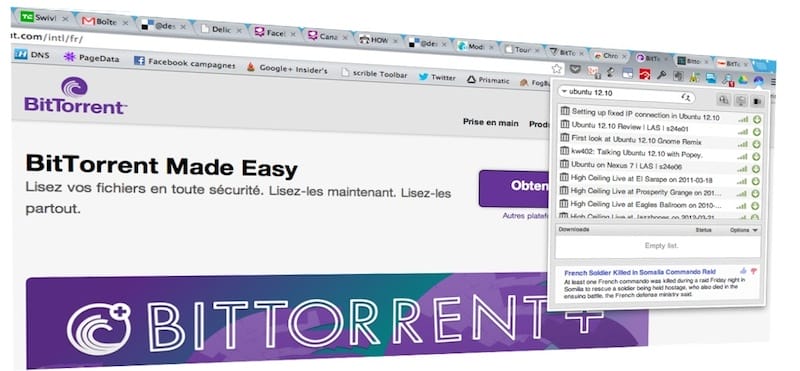 Bittorrent dévoile Surf: un client torrent intégré à Google Chrome Bittorrent dévoile Surf: un client torrent intégré à Google Chrome