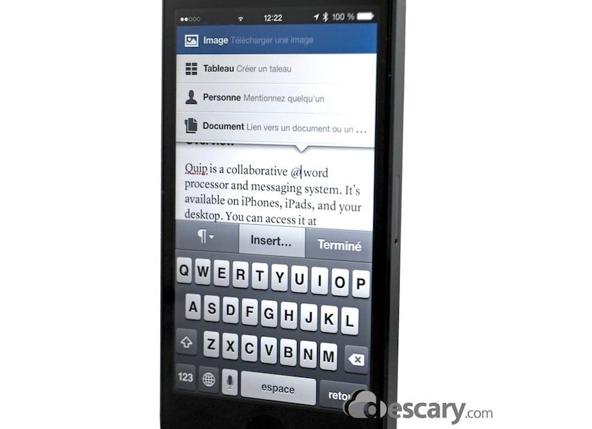Quip Web et iOS: un traitement de texte collaboratif innovant Quip Web et iOS: un traitement de texte collaboratif innovant
