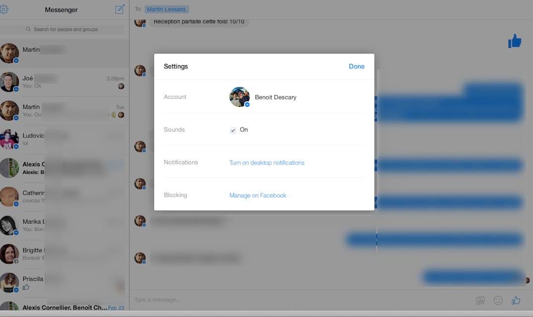 Facebook lance une version Web de Messenger