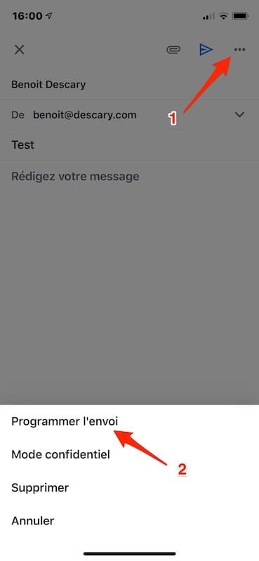 Comment programmer l'envoi d'un mail avec Gmail